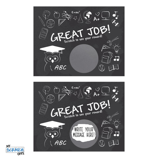 Teacher Rewards Chalkboard Scratch Off Cards DIY Make Your Own 50 Pk ...