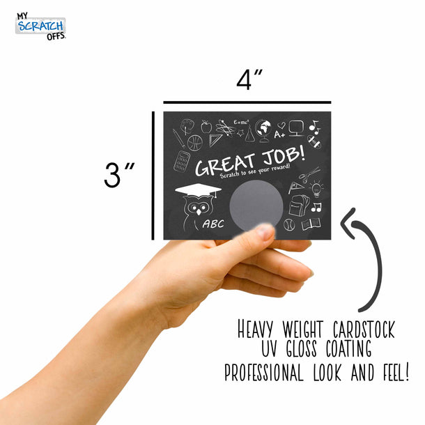Teacher Rewards Chalkboard Scratch Off Cards DIY Make Your Own 50 Pk ...