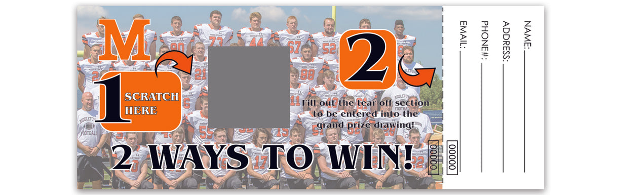 CUSTOM Raffle Scratch Off Ticket Package | My Scratch Offs