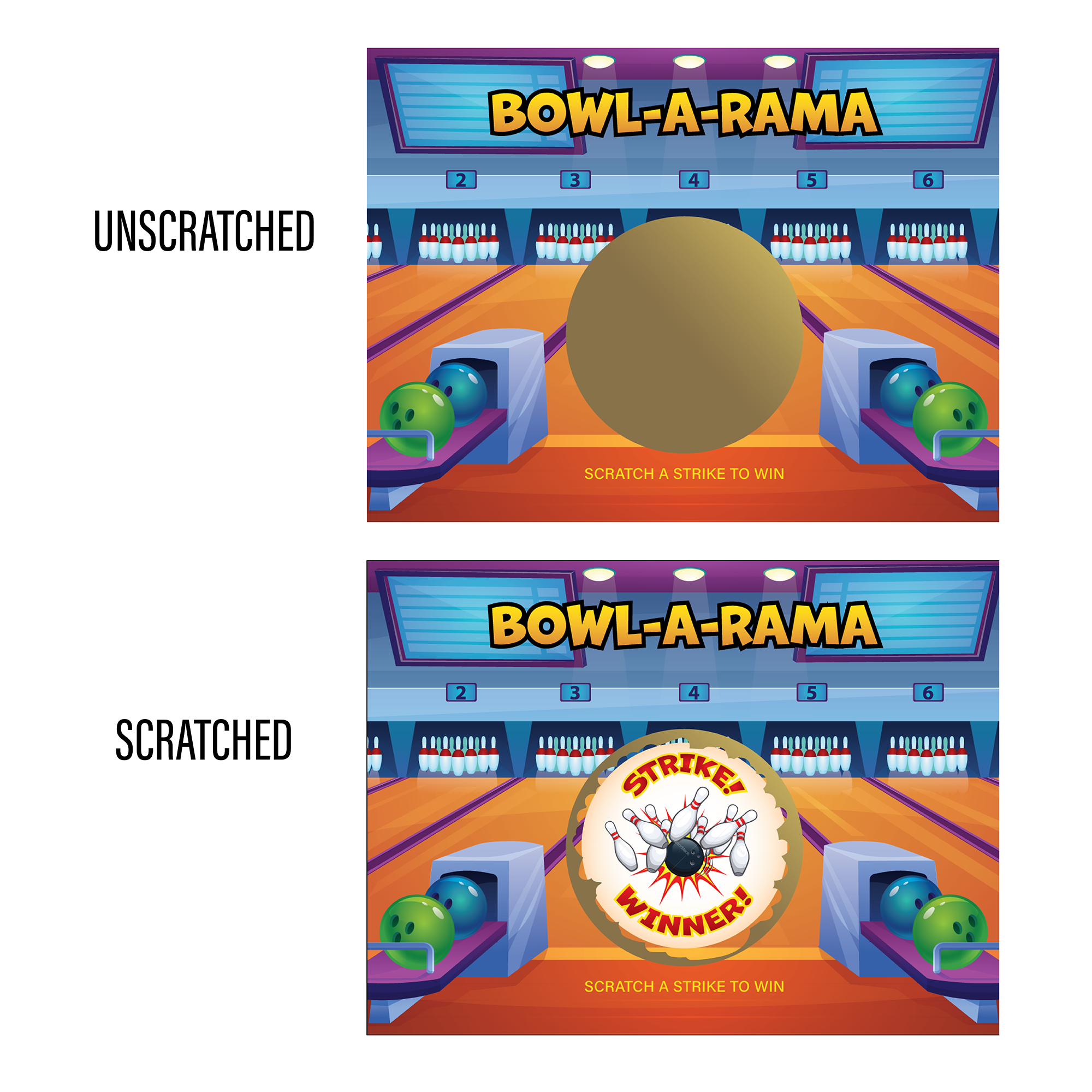 Bowling Bowl-A-Rama Scratch Off Game 26 Pk