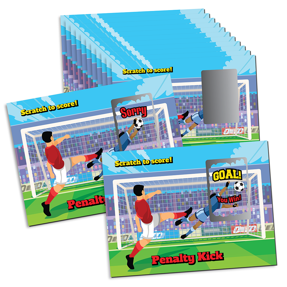 Soccer Penalty Kick Scratch Off Game 26 Pk