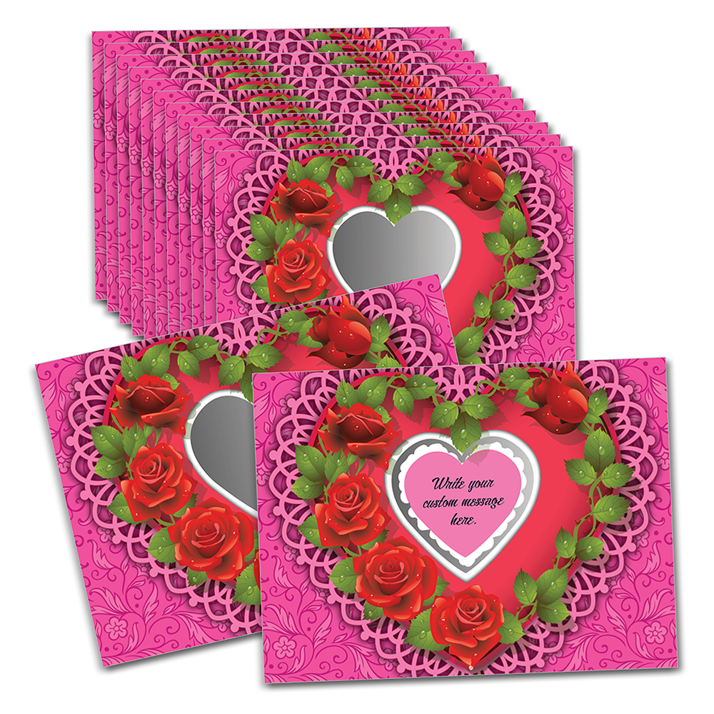 Valentine's Day Heart Love Wreath Scratch Off DIY Make Your Own 20 Pk ...