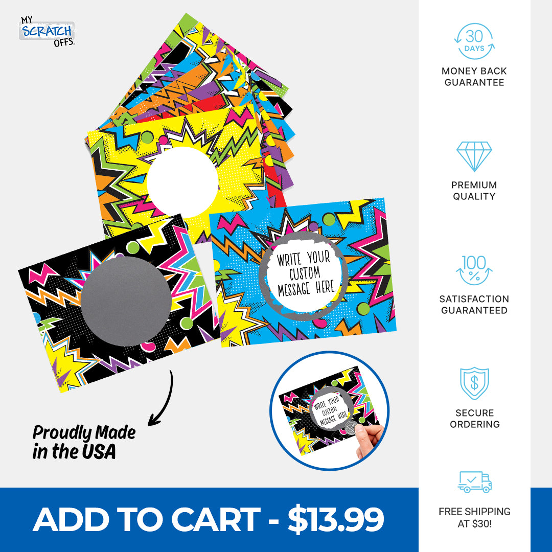 Teacher Rewards Zig Zag Scratch-Off Cards DIY Make Your Own 50 pk | My ...
